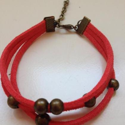 Faux Suede Bracelet 61- Friendship Faux Suede Cuff Bracelet Alloy ...