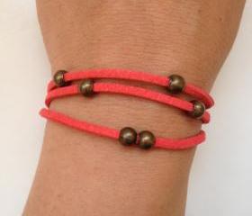 Faux Suede Bracelet 61- Friendship Faux Suede Cuff Bracelet Alloy ...