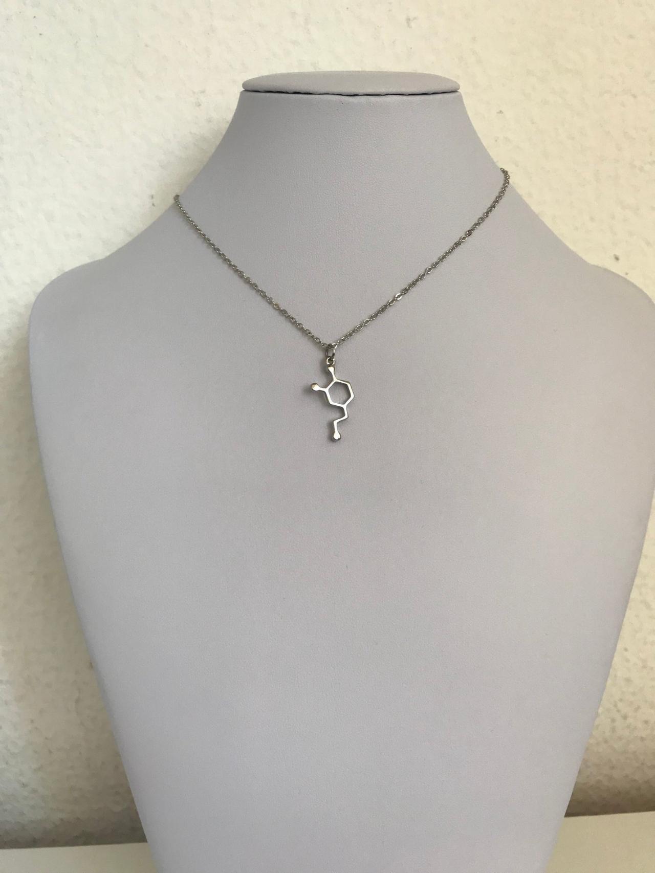 Dopamine Necklace 342- Silver Dopamine Necklace Bohemian Dopamine ...