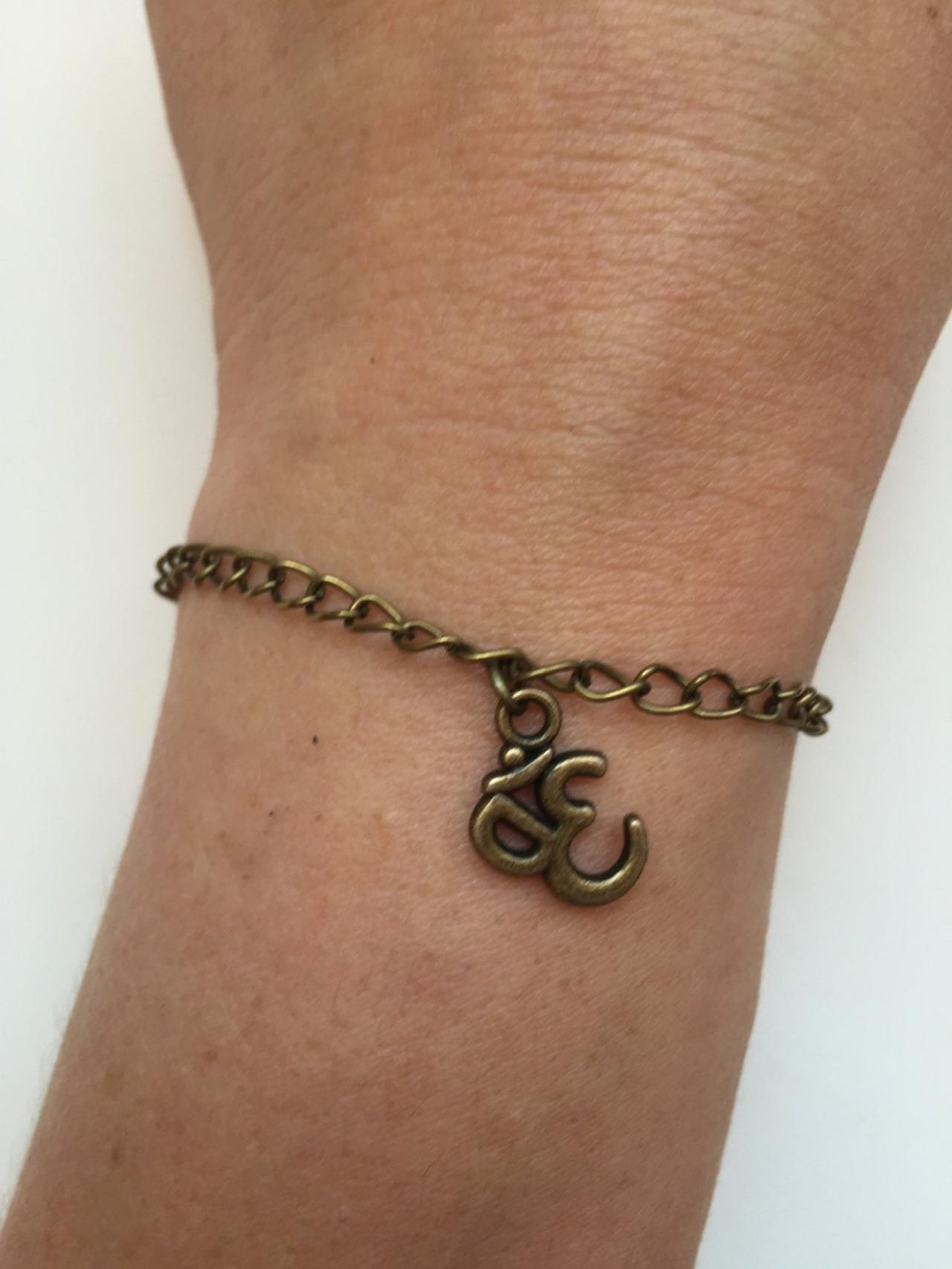 Ohm Bracelet 222- Friendship Bronze Ohm Cuff Bracelet Gift Adjustable Current Womenswear Unique ...