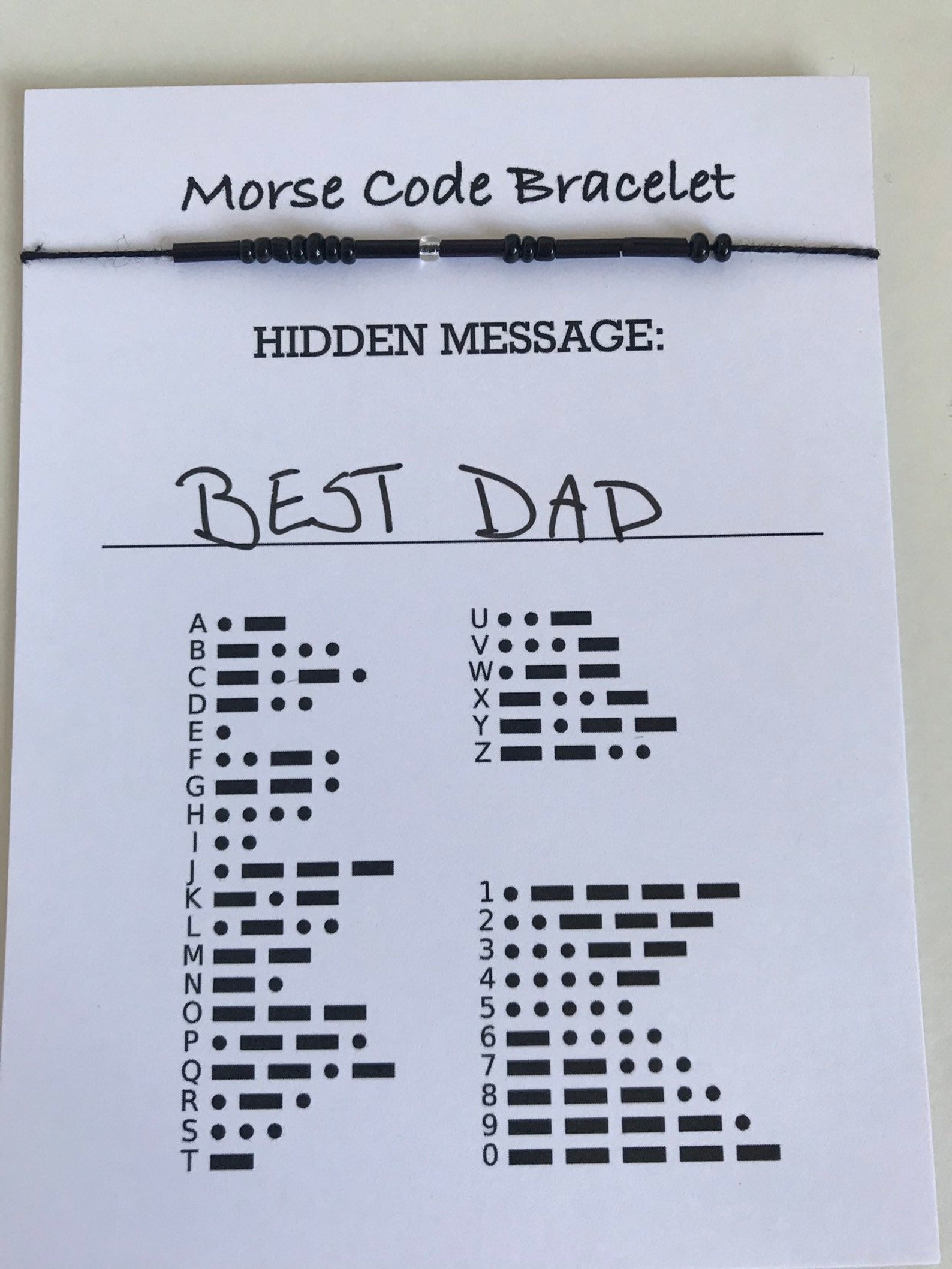 Men Bracelet, Dad Morse Code Bracelet 353, Custom Father Bracelet ...