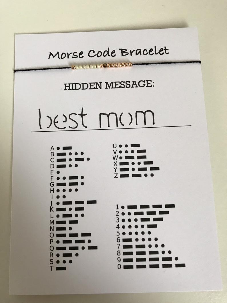 Mom Morse Code Bracelet 352, Mother Bracelet Motherhood Love Family ...