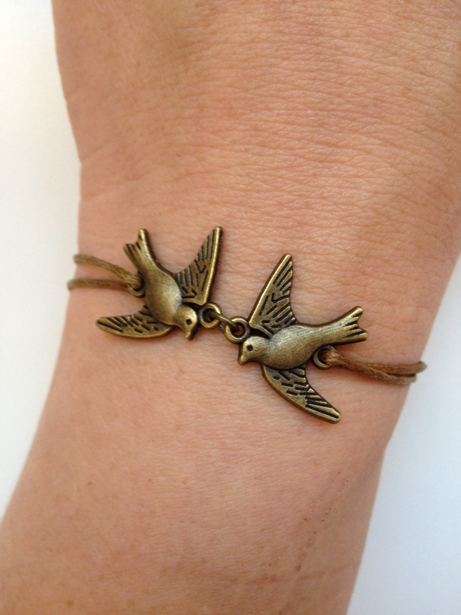 Valentines Bracelet 142- In Love Birds Friendship Bronze Chain Cuff ...